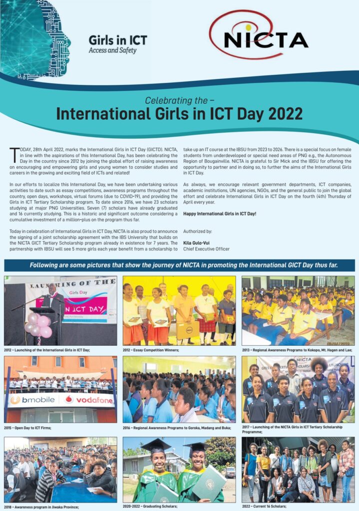 International Girls in ICT Day 2022 - National Information ...